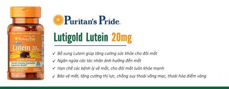 Viên uống bổ mắt Puritan’s Pride Lutigold Lutein 20mg